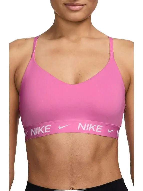 Nike Indy Light Support Padded Adjustable Sports Bra - Playful Pink
