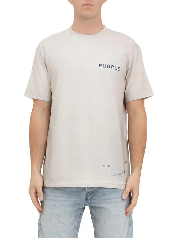 PURPLE BRAND Heavyweight Jersey Graphic T-shirt - Khaki