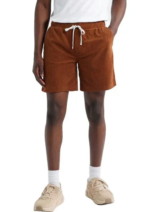THREADS 4 THOUGHT Drawstring Corduroy Shorts - Pecan