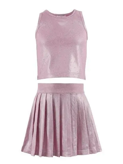 LOLA + THE BOYS Crystal Embellished Tennis Set - Pink