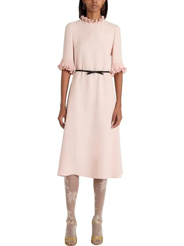 Valentino Garavani Cady Couture Midi Dress - Poudre