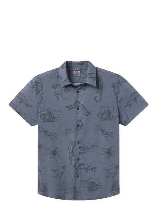 BAJA LLAMA Printed Button-up Shirt - Black