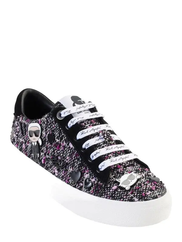 Karl Lagerfeld Paris Cate Pin Logo Sneaker - Multi/ Black