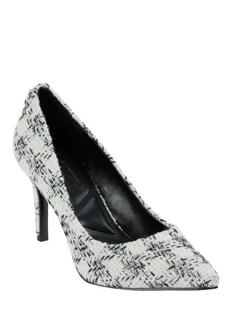 Karl Lagerfeld Paris Royale Pointed Toe Pump - White/ Black