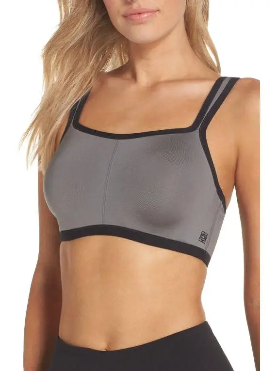 Natori Yogi Convertible Sports Bra - Grey/ Black
