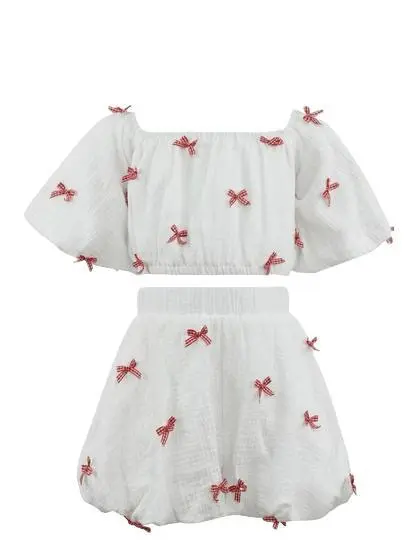 LOLA + THE BOYS Bow Bubble Set - White