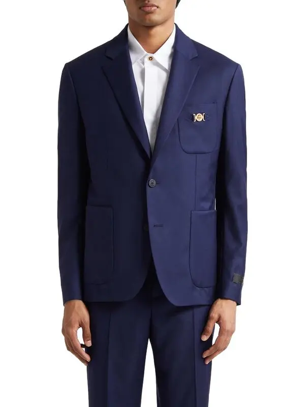 Versace Medusa Biggie Wool Sport Coat - Ink