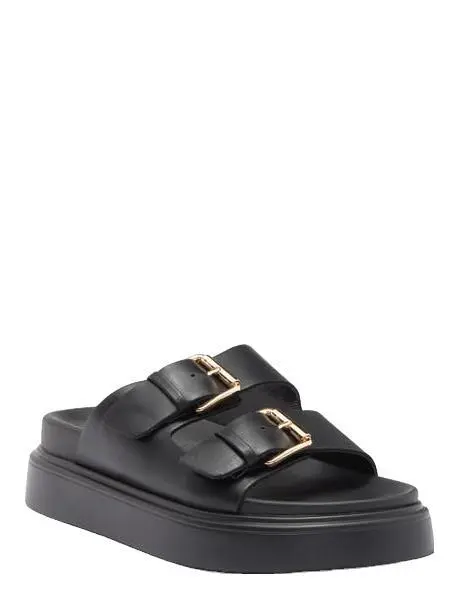 TONY BIANCO Jagger Slide Sandal - Black Nappa