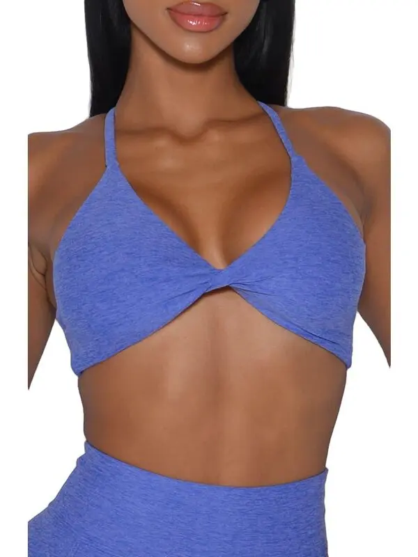 BOMBSHELL SPORTSWEAR Twist Mini Bra - Violet Blue