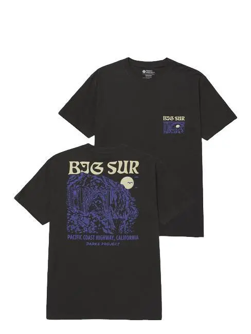PARKS PROJECT Big Sur Bridges Pocket T-shirt - Vintage Black