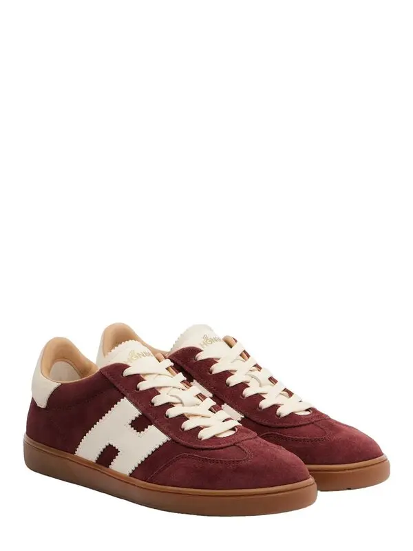 Hogan Suede Low Top Sneakers - Burgundy