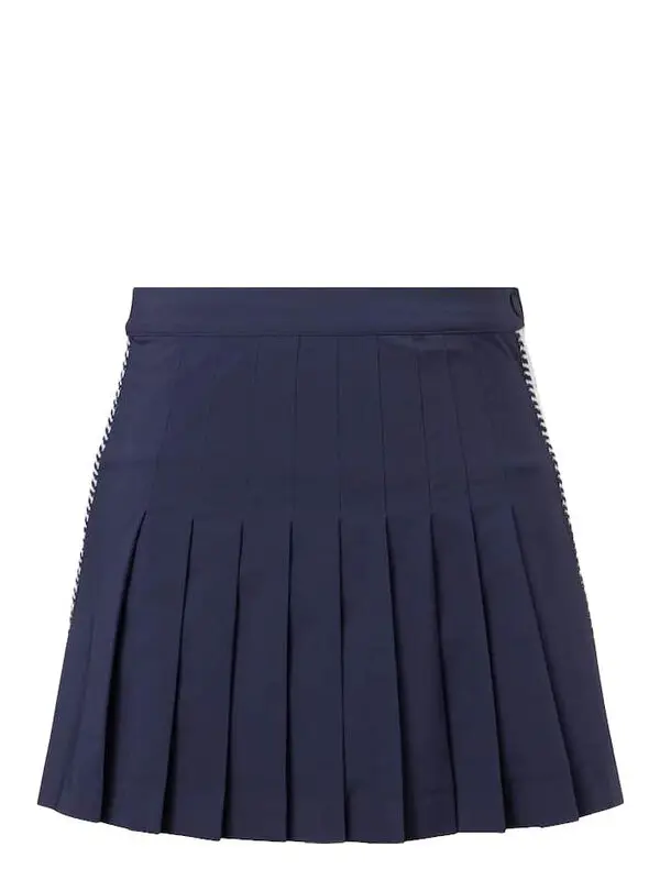 Tory Burch Pleated Twill Tennis Skirt - Blue