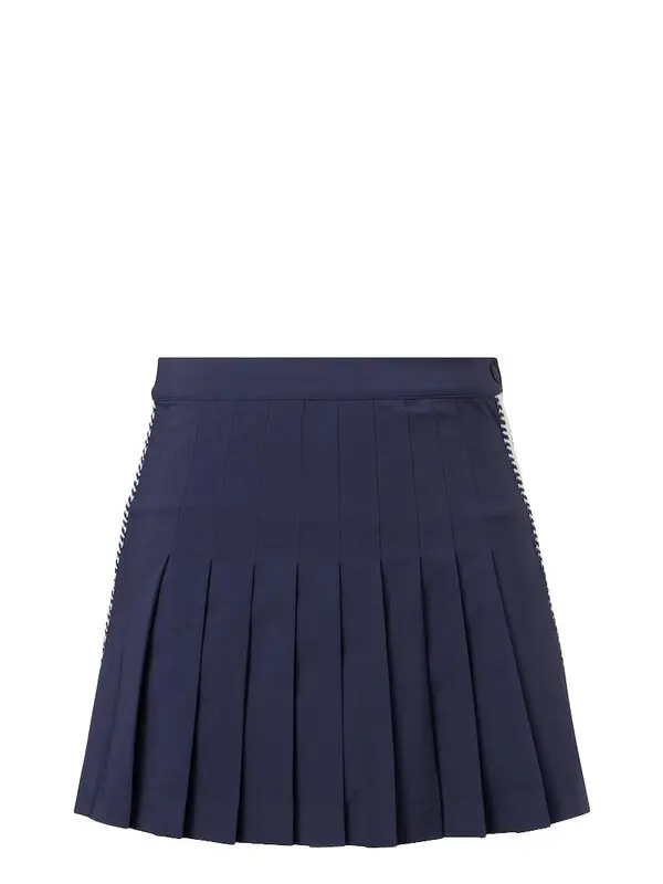 Tory Burch Pleated Twill Tennis Skirt - Blue