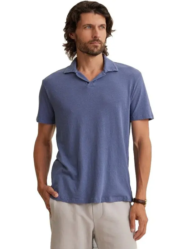 Velvet By Graham & Spencer Beck Linen Cotton Polo - Natural