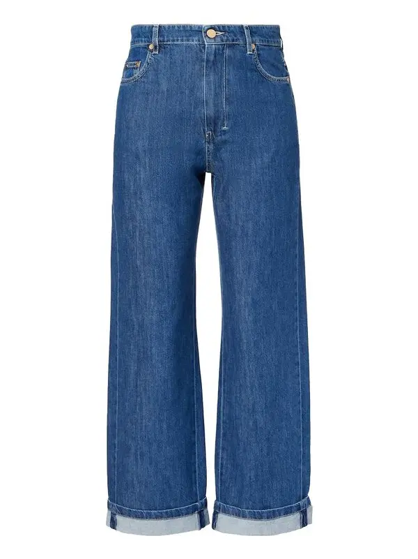 Max Mara Eles Mid-rise Wide-leg Jeans - Blue