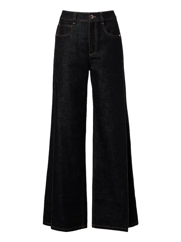 Brunello Cucinelli Wide-leg Jeans - Black