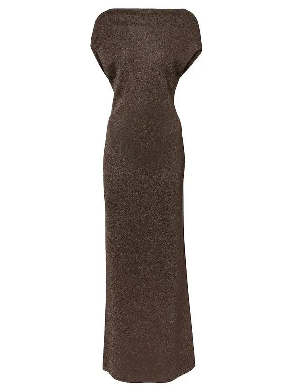 Max Mara Eschimo Pen-back Maxi Dress - Brown