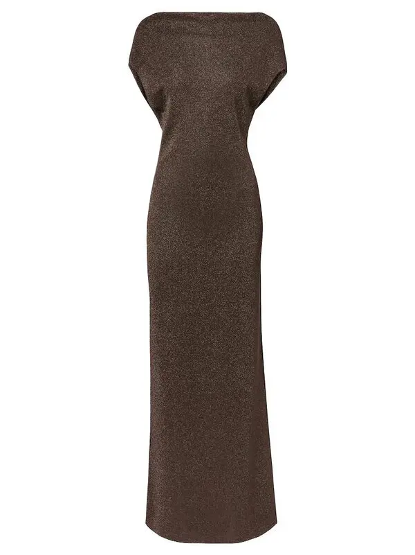 Max Mara Open-back Maxi Dress - Brown