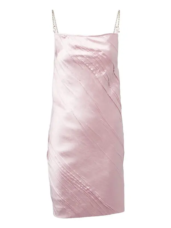 Sportmax Carta Pleated Satin Minidress - Pink