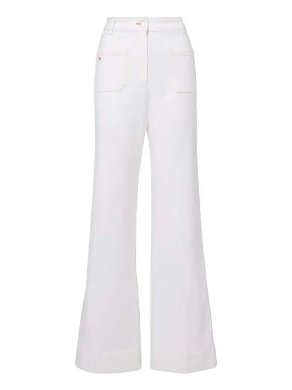 Victoria Beckham Alina High-rise Wide-leg Jeans - White