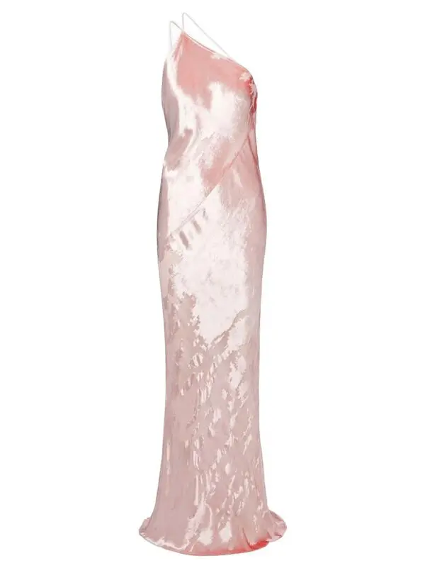 THE SEI Asymmetric Velvet Gown - Pink