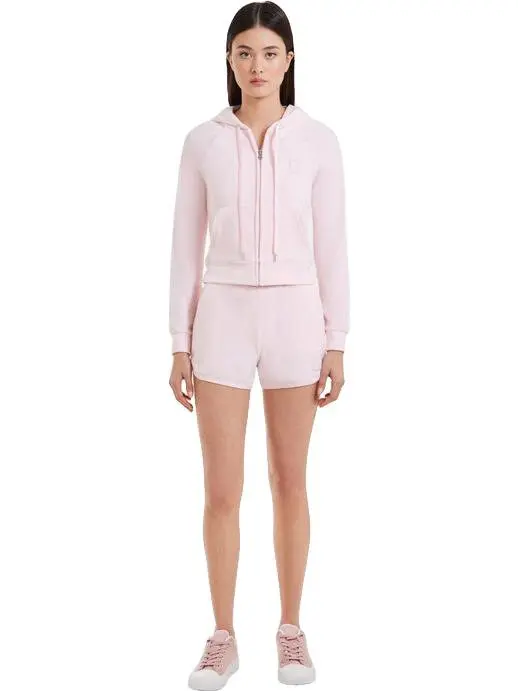 Rudsak Zip-up Velour Hoodie - Pink