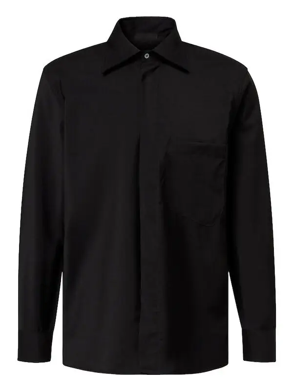 SAMAN AMEL Wool Overshirt - Black