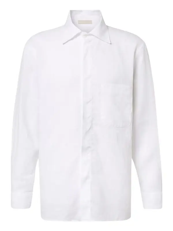SAMAN AMEL Linen Shirt - White