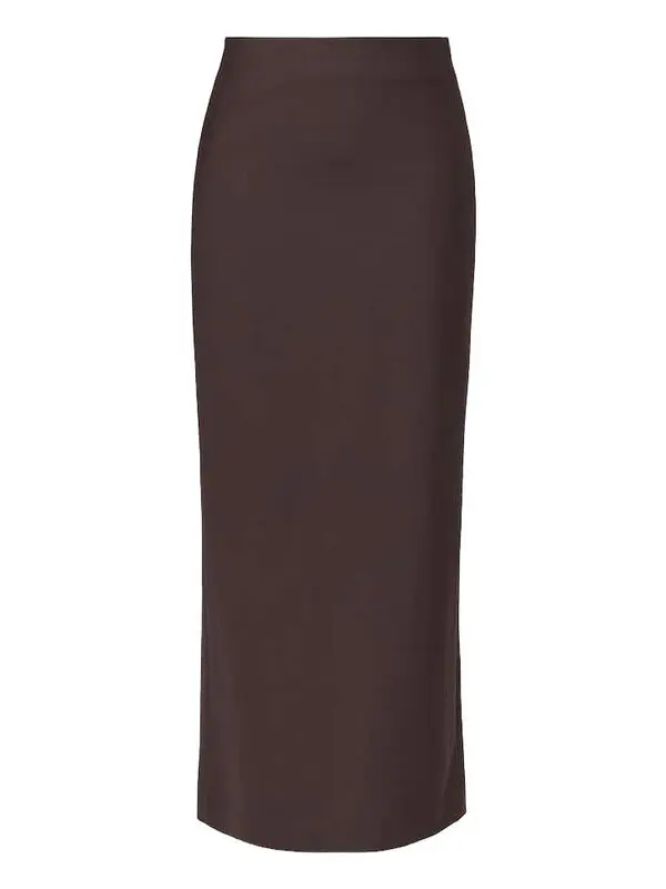 Brunello Cucinelli Wool-blend Maxi Skirt - Brown