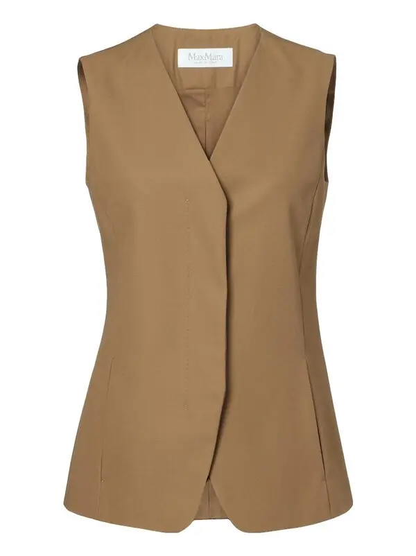 Max Mara Cotton Twill Vest - Brown