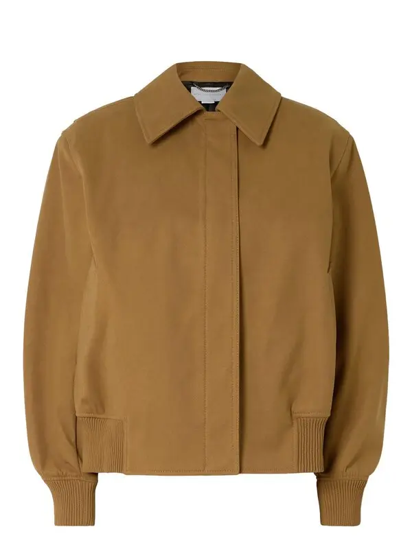 Stella McCartney Oversized Brushed Bomber Jacket - Brown