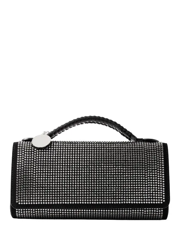 Stella McCartney Falabella Crystal-embellished Clutch - Black