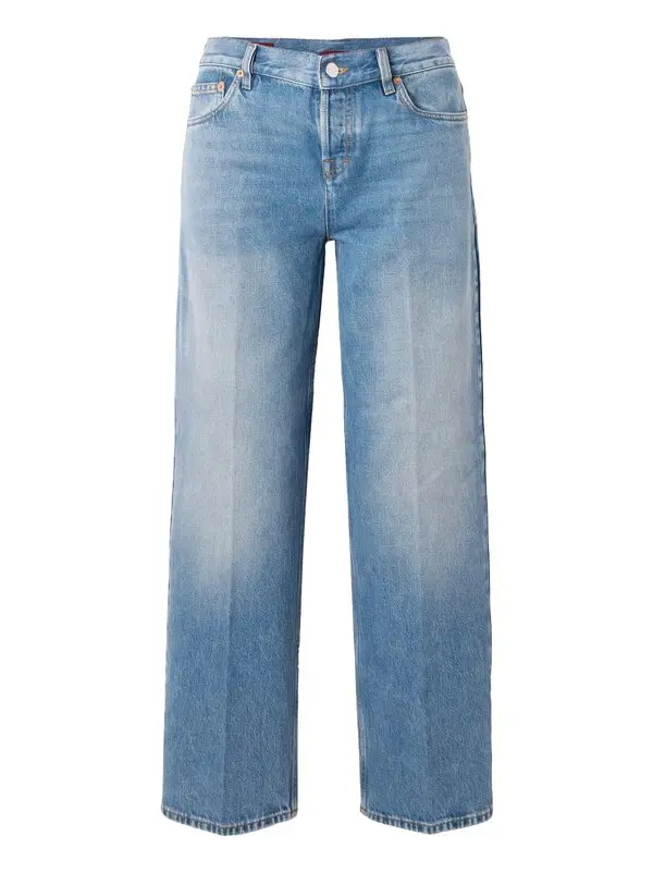 Gucci Cropped Mid-rise Straight-leg Jeans - Blue