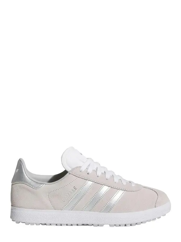 Adidas Gazelle Spikeless Golf Sneakers - Crystal White/silver Metallic/grey Two
