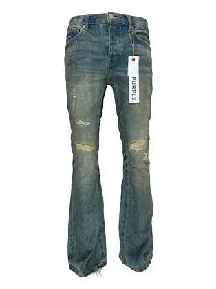PURPLE BRAND Flared Vintage Afterglow Jeans - Mid Indigo