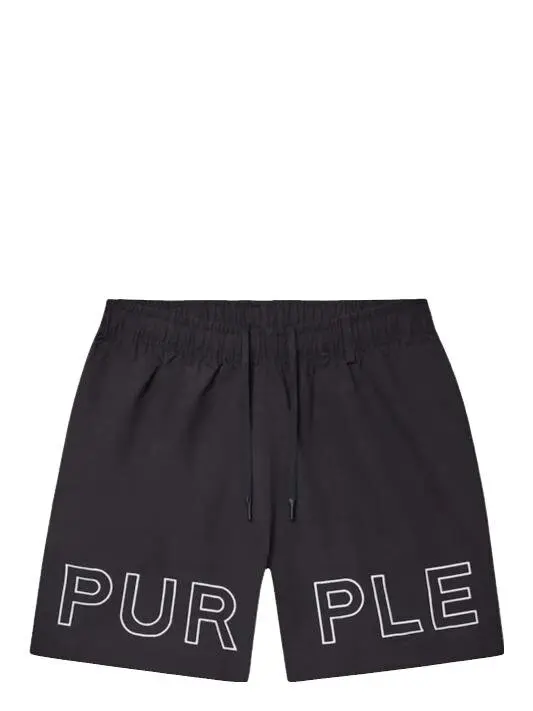 PURPLE BRAND All Round Logo Shorts - Black