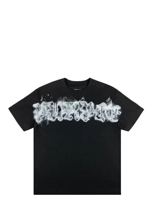 PURPLE BRAND Smoke Textured Jersey Tee Shirt - Black