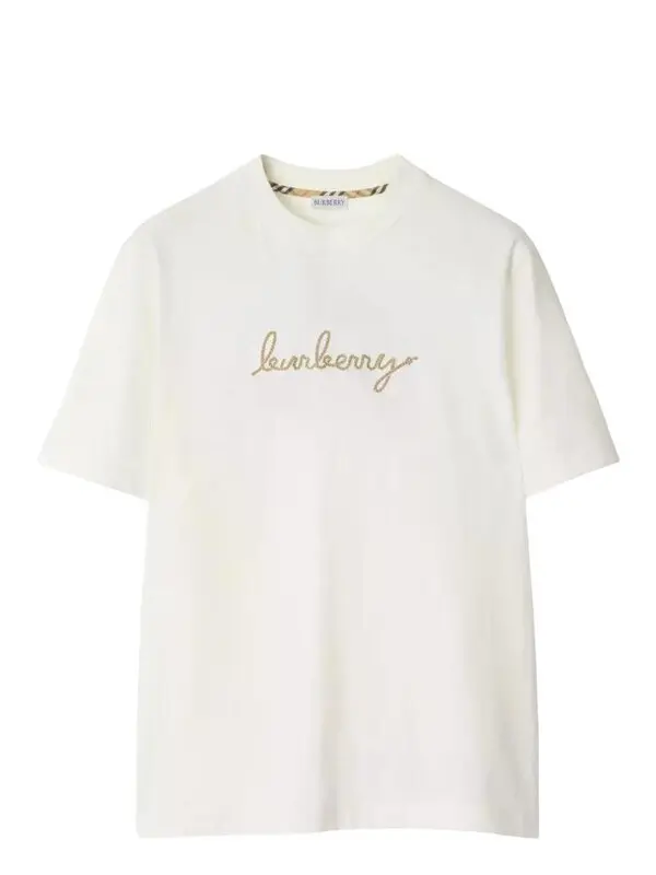 Burberry Logo-embellished T-shirt - Neutrals