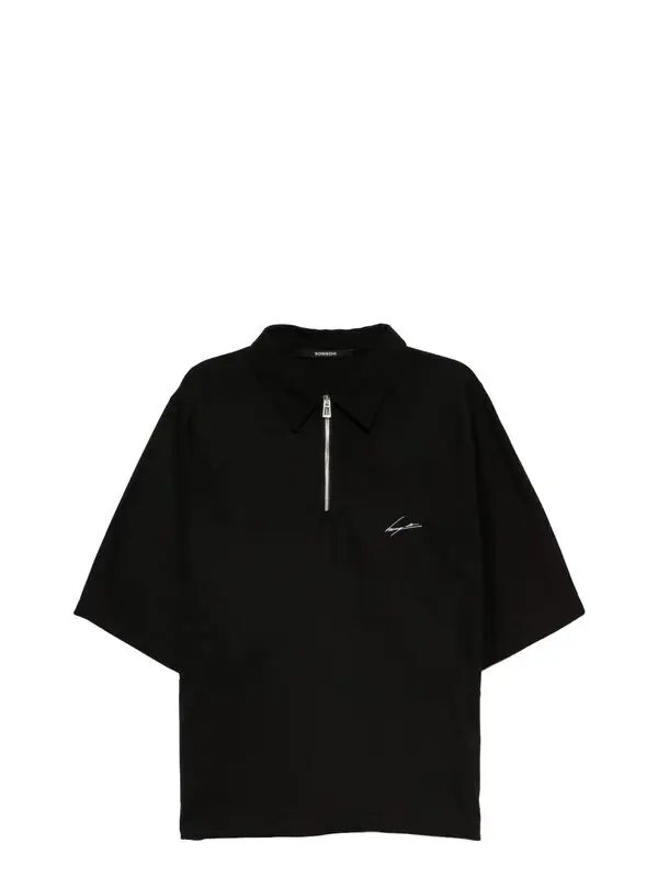 SONGZIO Aquarelle Dolman Polo Shirt - Black