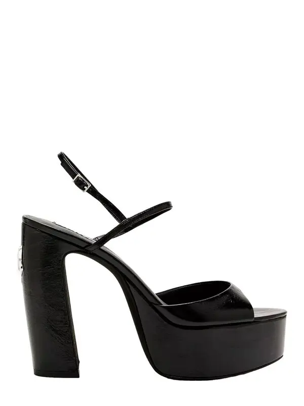 NAKED WOLFE 100mm Fire Platform Sandals - Black