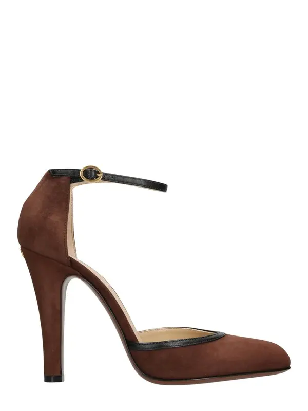 Valentino Garavani Suede Hi Dolly 105 Pumps - Brown