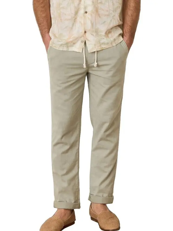 Marine Layer Saturday Stretch Cotton Beach Pants - Faded Vetiver