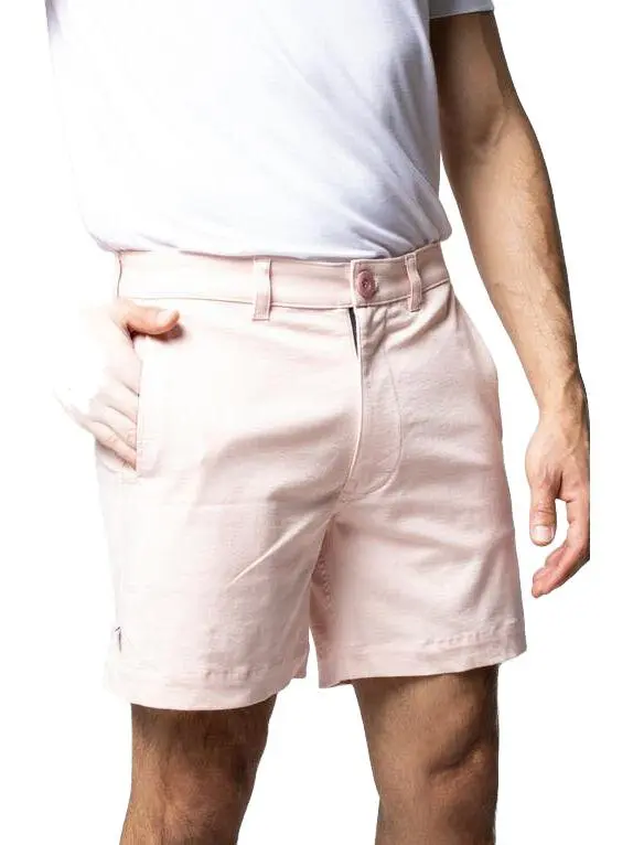 LEISURE LAB Stretch Cotton Chino Shorts - Rose Spritz
