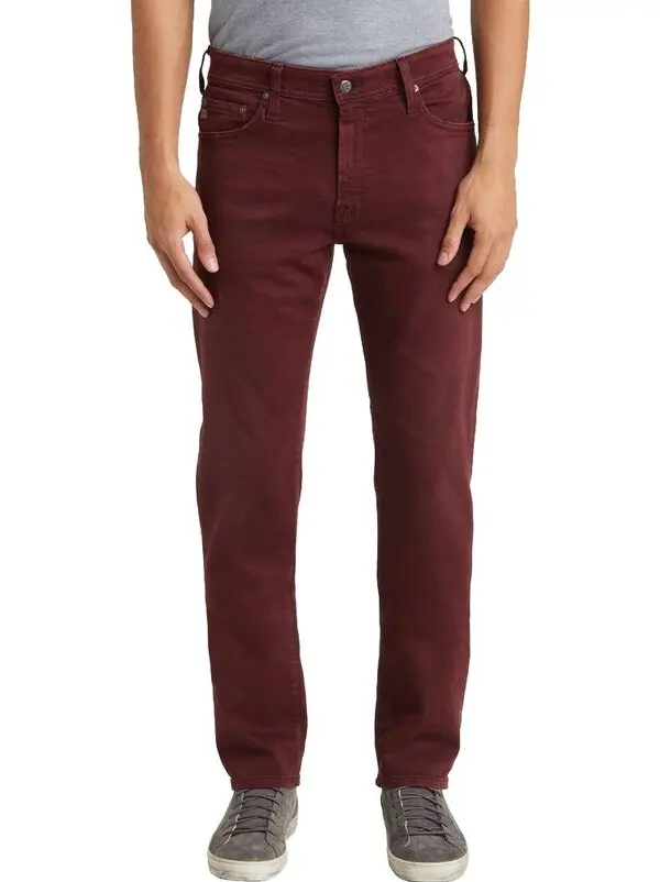 Ag Everett Slim Straight Leg Jeans - 7 Years Sulfur Dark Plum