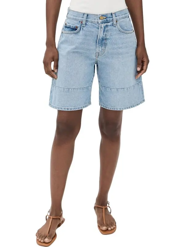 B Sides Marcel Culotte Denim Shorts - Jac Rinse
