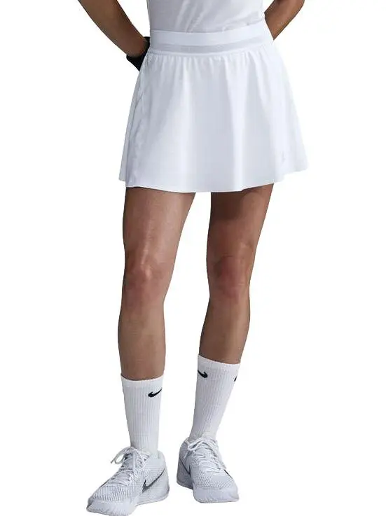 Nike Court Ace Advantage Dri-fit High Waist Tennis Skirt - 100 White/white