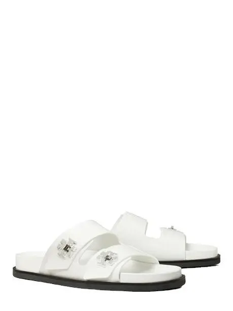 Tory Burch T Lock Sport Slide Sandal - Ash Cloud
