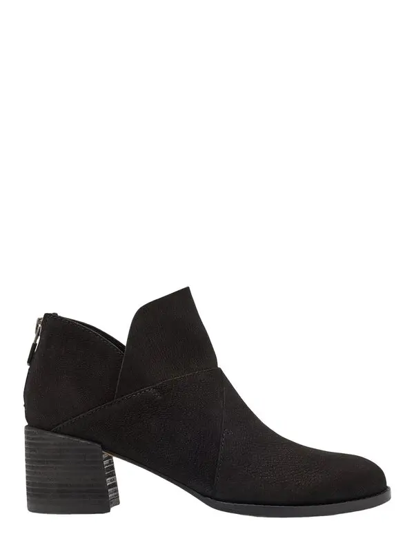 Eileen Fisher Leather Zip Ankle Booties - Black