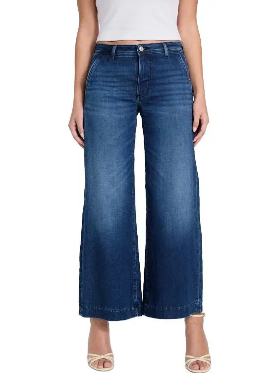 Guess Zoya Crop Wide Leg Jeans - Cheval