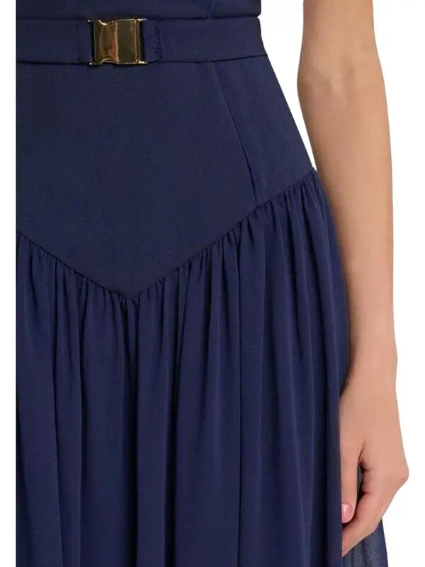 HUTCH Ruby Sweetheart Drop-waist Maxi Dress - Navy
